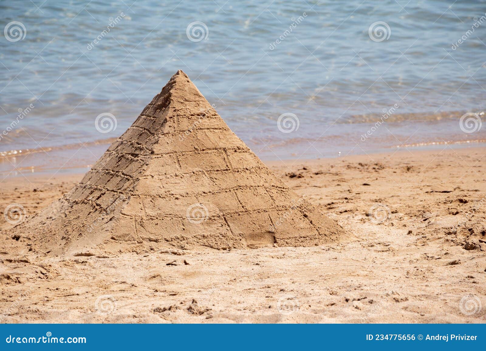 Sand Pyramids on the Beach in Hurghada Stock Photo - Image of concept ...