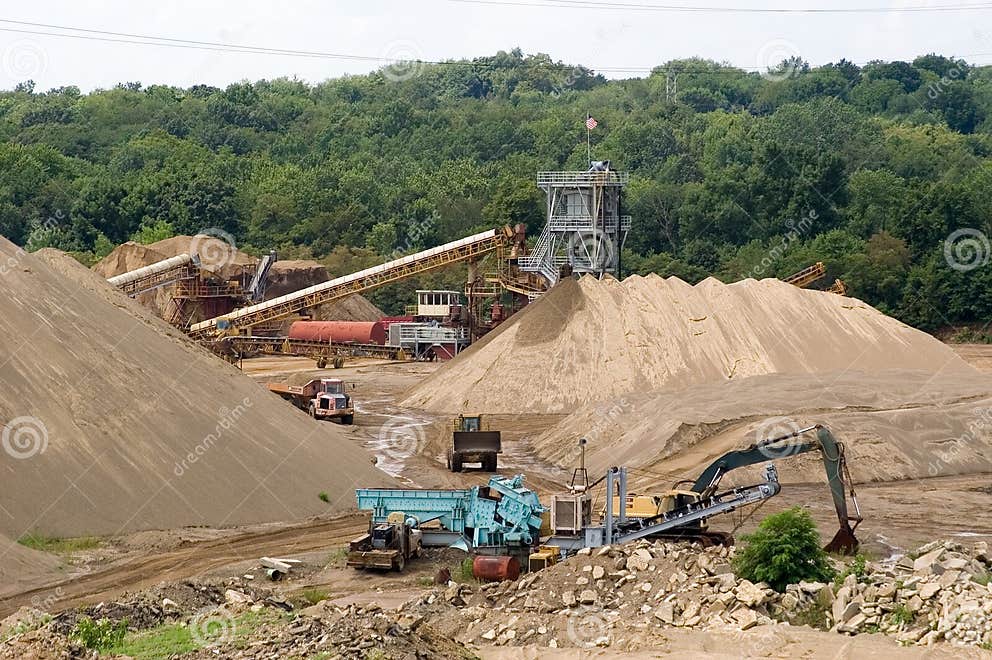 Sand Quarry stock image. Image of dump, industry, truck - 194129