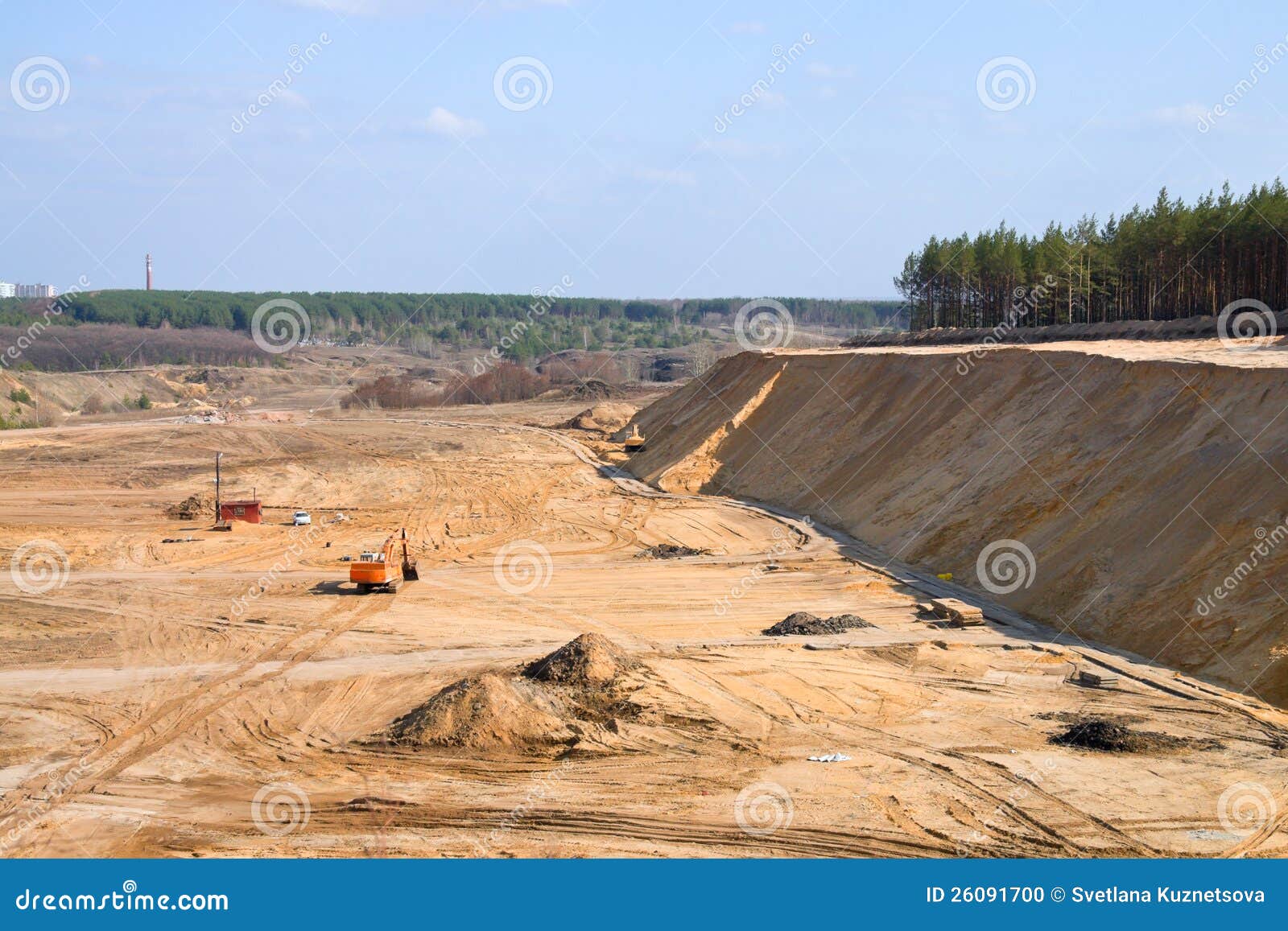 Sand quarry stock photo. Image of danger, quarry, industrial - 26091700
