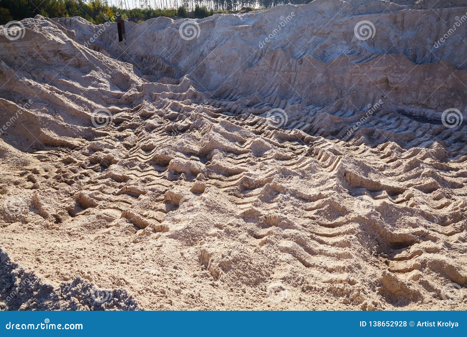 Sand Quarry, Sand Dunes. Pure Lake Sand Stock Photo - Image of land ...