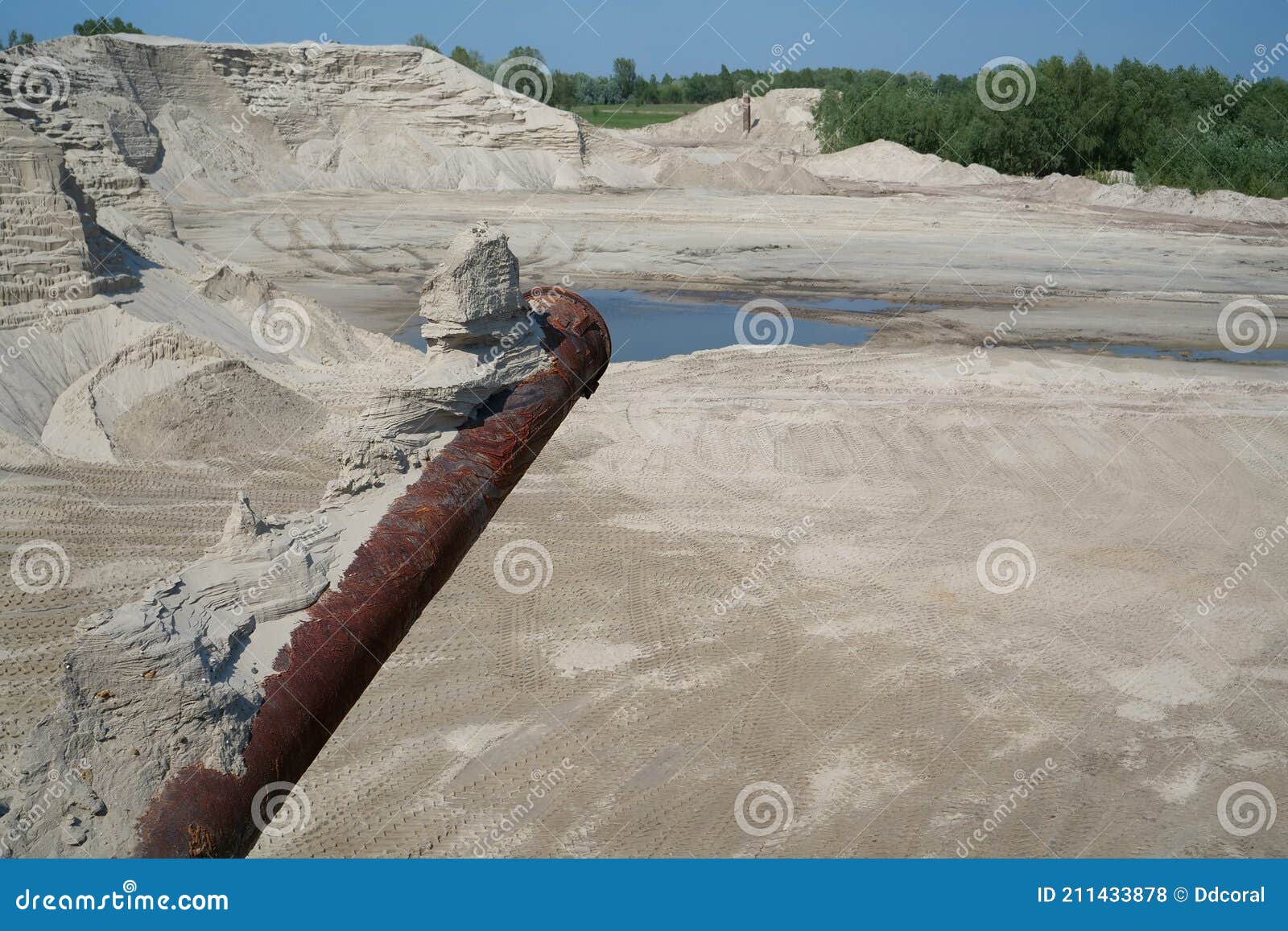 Sand Quarry with Hydraulic Fill Stock Photo - Image of build, inwash ...