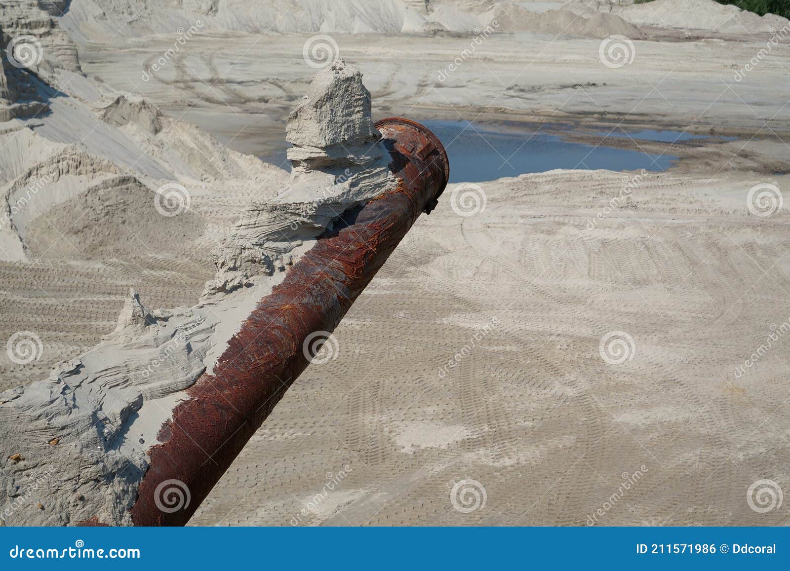 Sand Quarry with Hydraulic Fill Stock Photo - Image of excavating ...