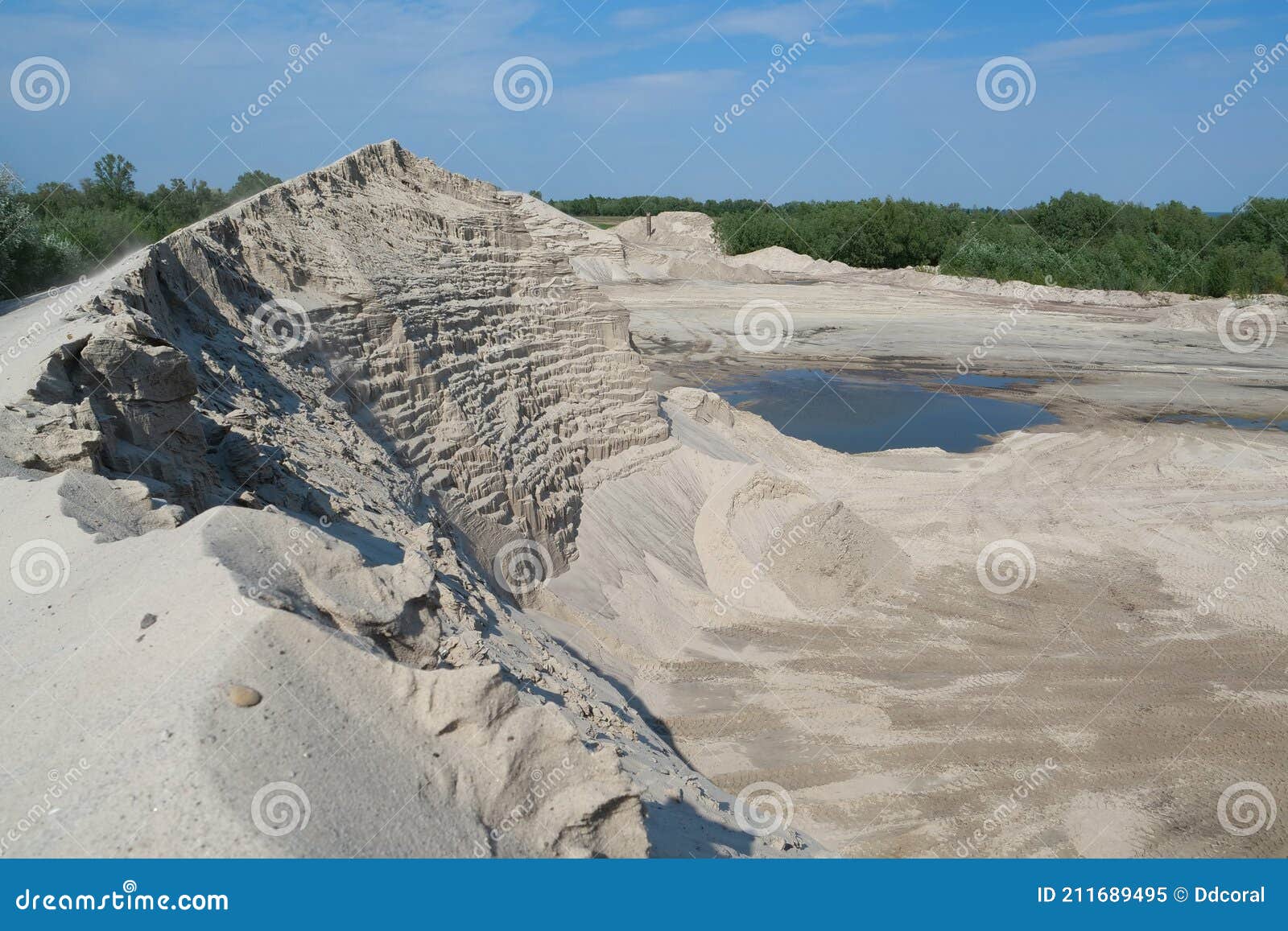 Sand Quarry with Hydraulic Fill Stock Image - Image of engineering ...