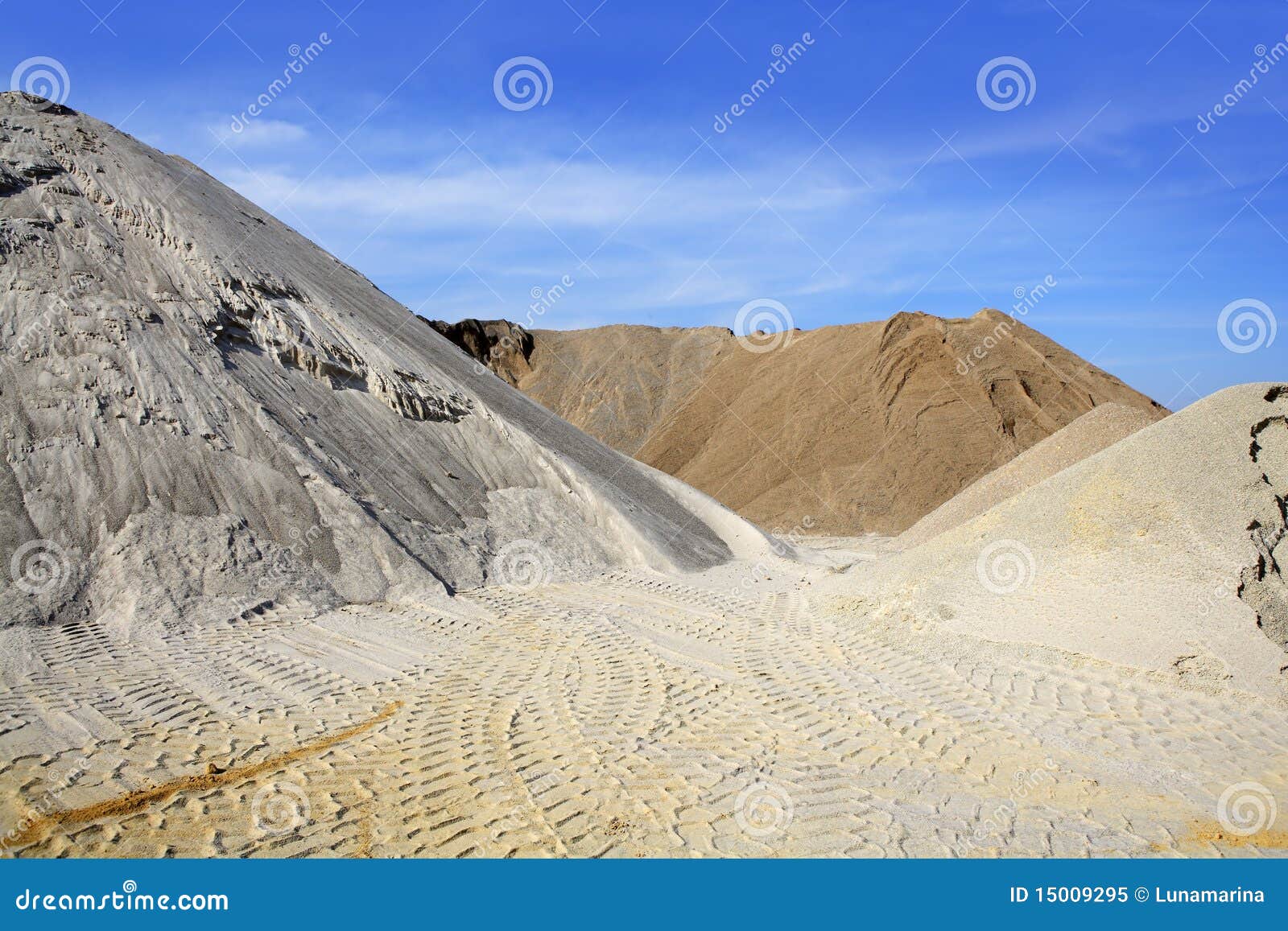 Sand Quarry Mounds of Varied Sands Color Stock Image - Image of land ...