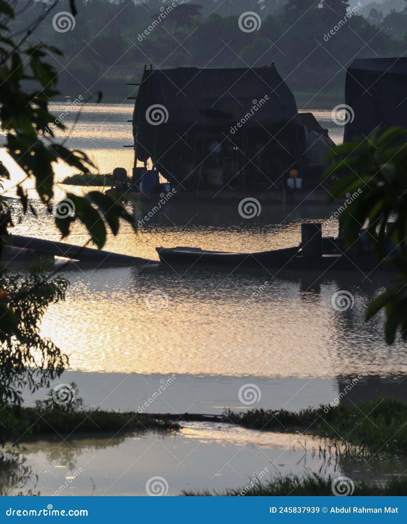 Sand quarry workers barn stock image. Image of lake - 245837939