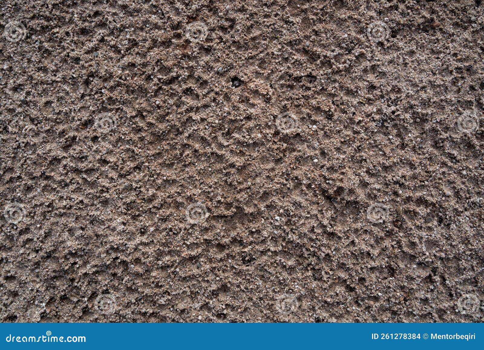 Sand after the Rain with Drop Structure Stock Photo - Image of nature ...