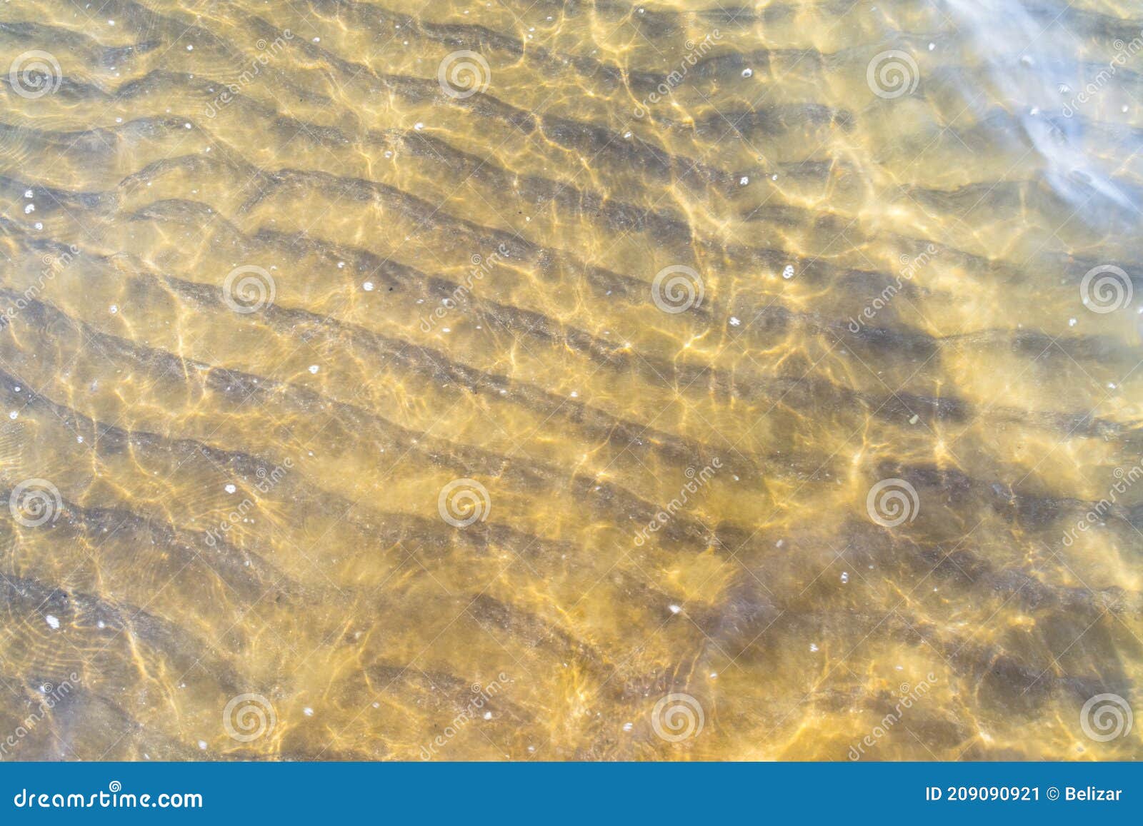 Sand Ridges Under the Sea on the Edge of Beach Stock Image - Image of ...