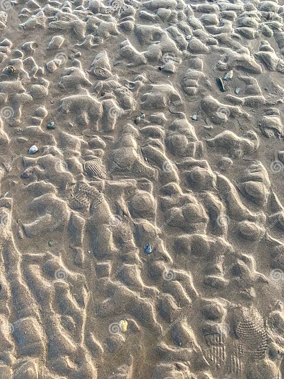 Sand Ripple Pattern on Beach Stock Photo - Image of ripples, nature ...