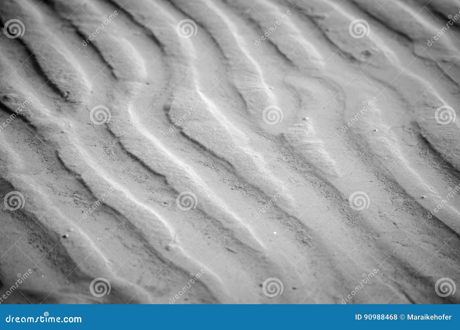 Sand Ripple Pattern in Black and White Stock Photo - Image of effect ...