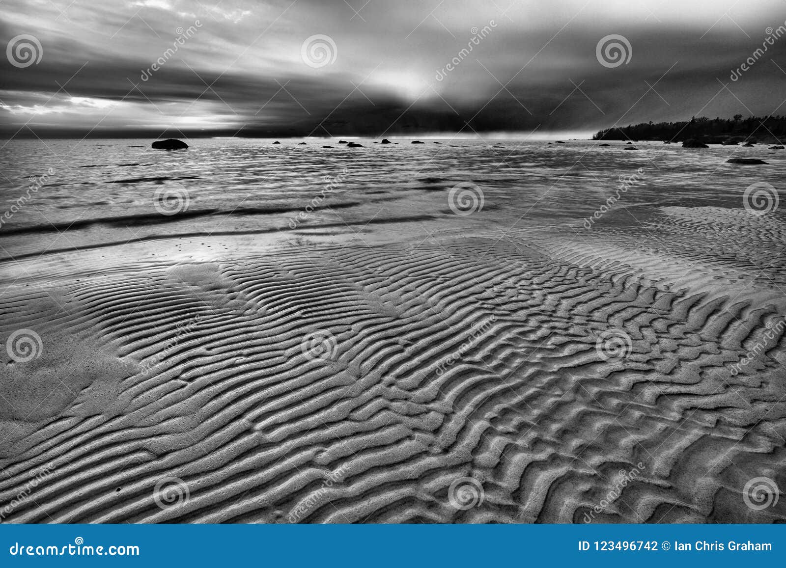 Sand Ripples Beach stock photo. Image of environment - 123496742