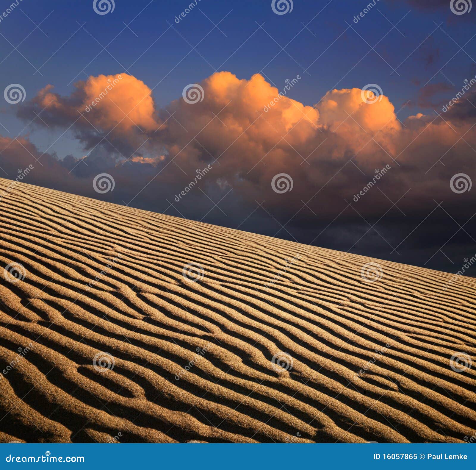 Sand Ripples and Clouds stock image. Image of california - 16057865