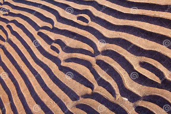 Sand Ripples Parallel Line Pattern on Beach Stock Photo - Image of ...