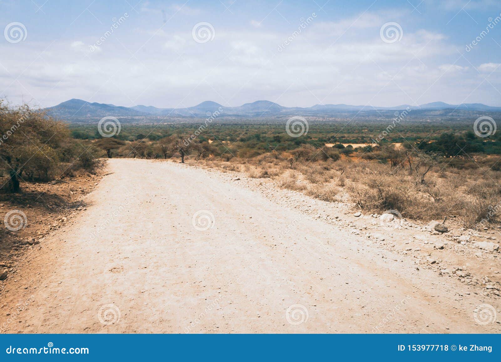 Sand Road in Plains of Africa Stock Photo - Image of background, nature ...