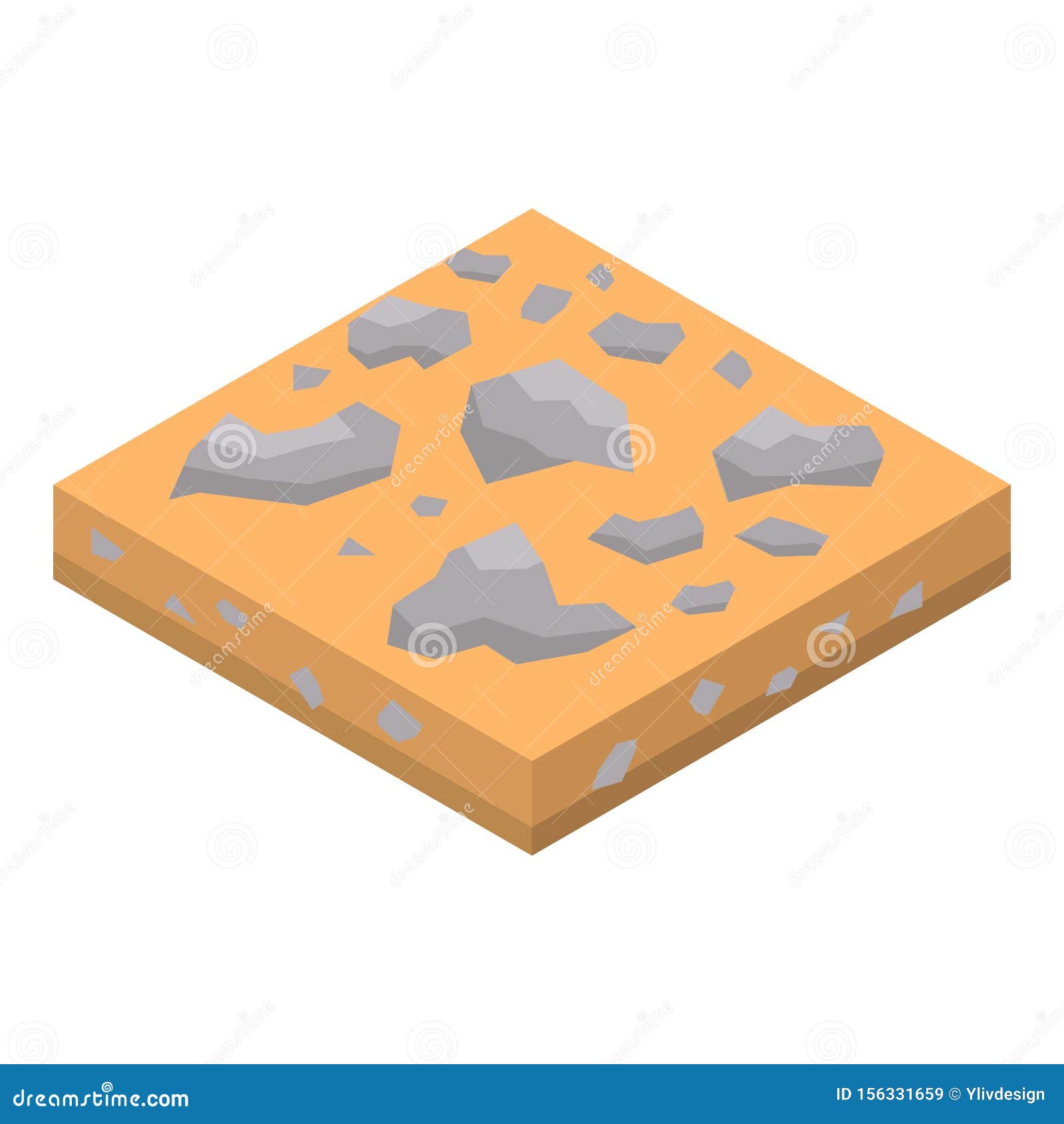 Sand Rock Soil Icon, Isometric Style Stock Vector - Illustration of ...