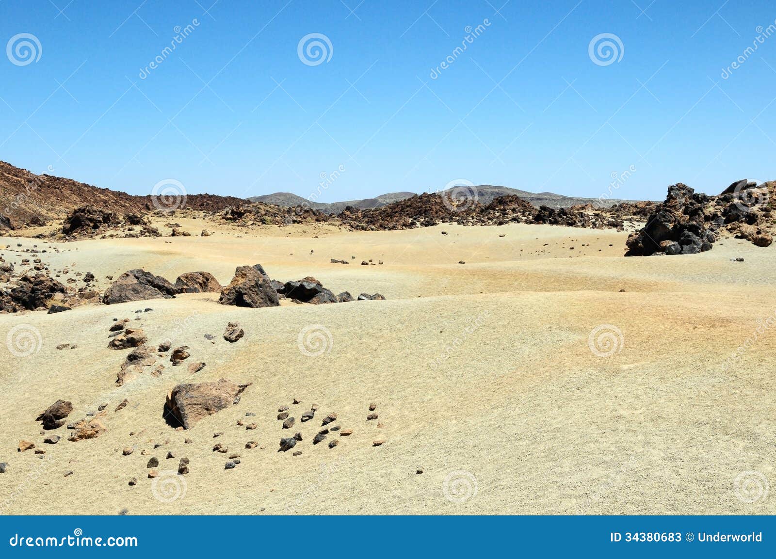 Sand and Rocks Desert stock image. Image of spanish, canary - 34380683