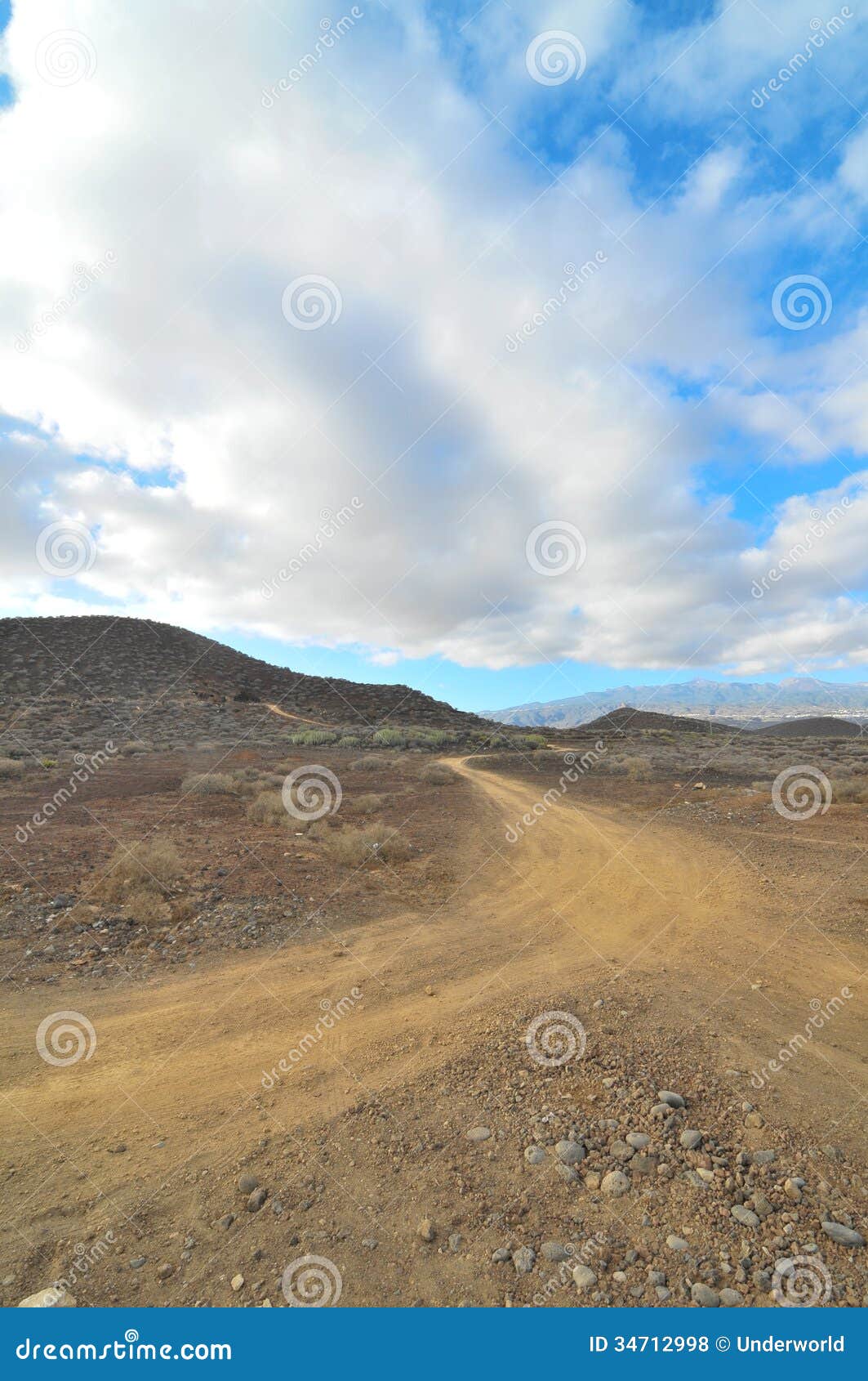 Sand and Rocks Road in the Desert Stock Photo - Image of desert, arid ...