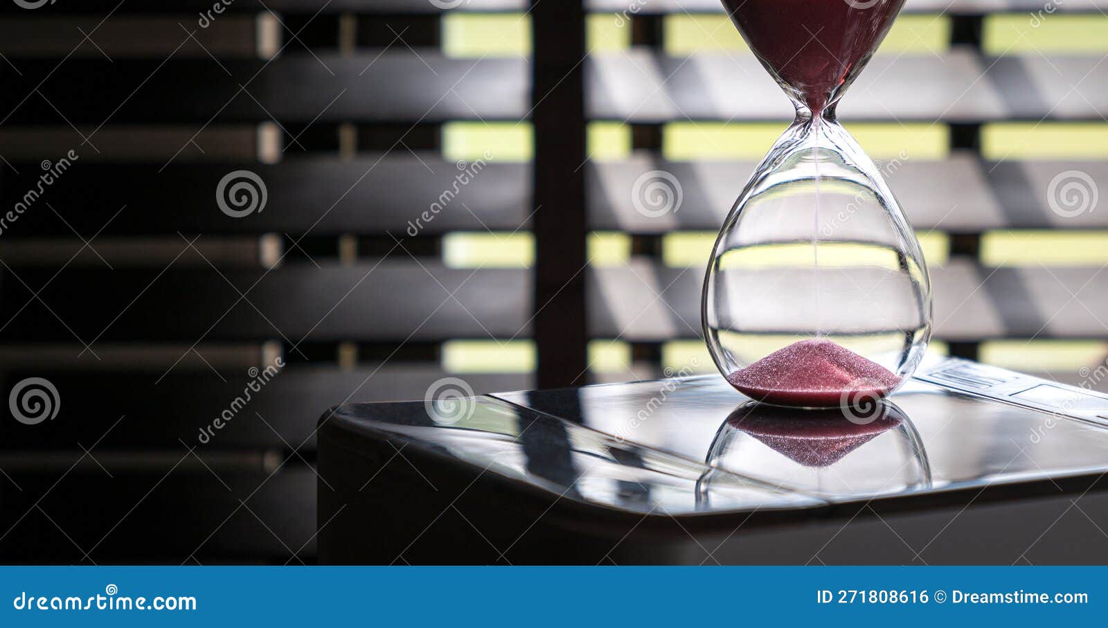 Sand Running or Flowing Down of an Hourglass Measuring the Passing of ...