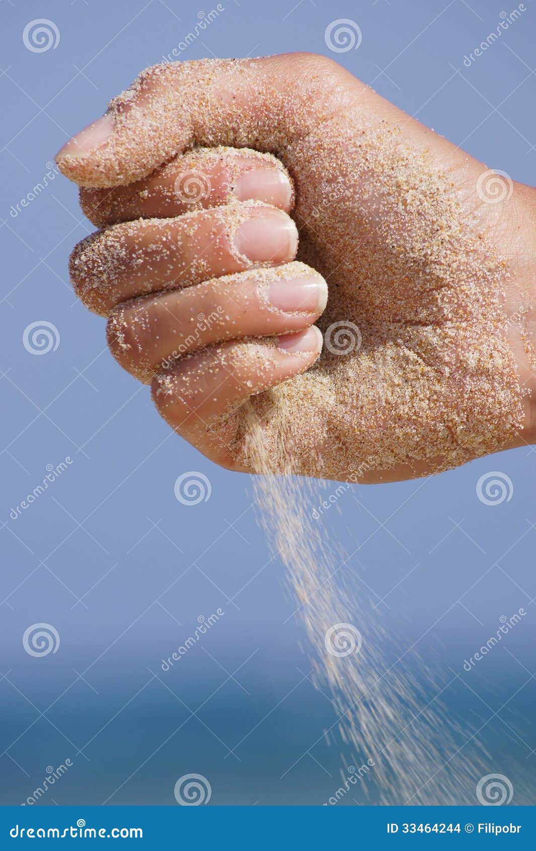 Sand Running through Hands As a Symbol for Time Running, Lost Stock ...