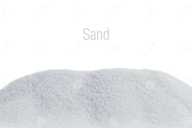 The Sand Scattering Isolated on White Background Stock Photo - Image of ...