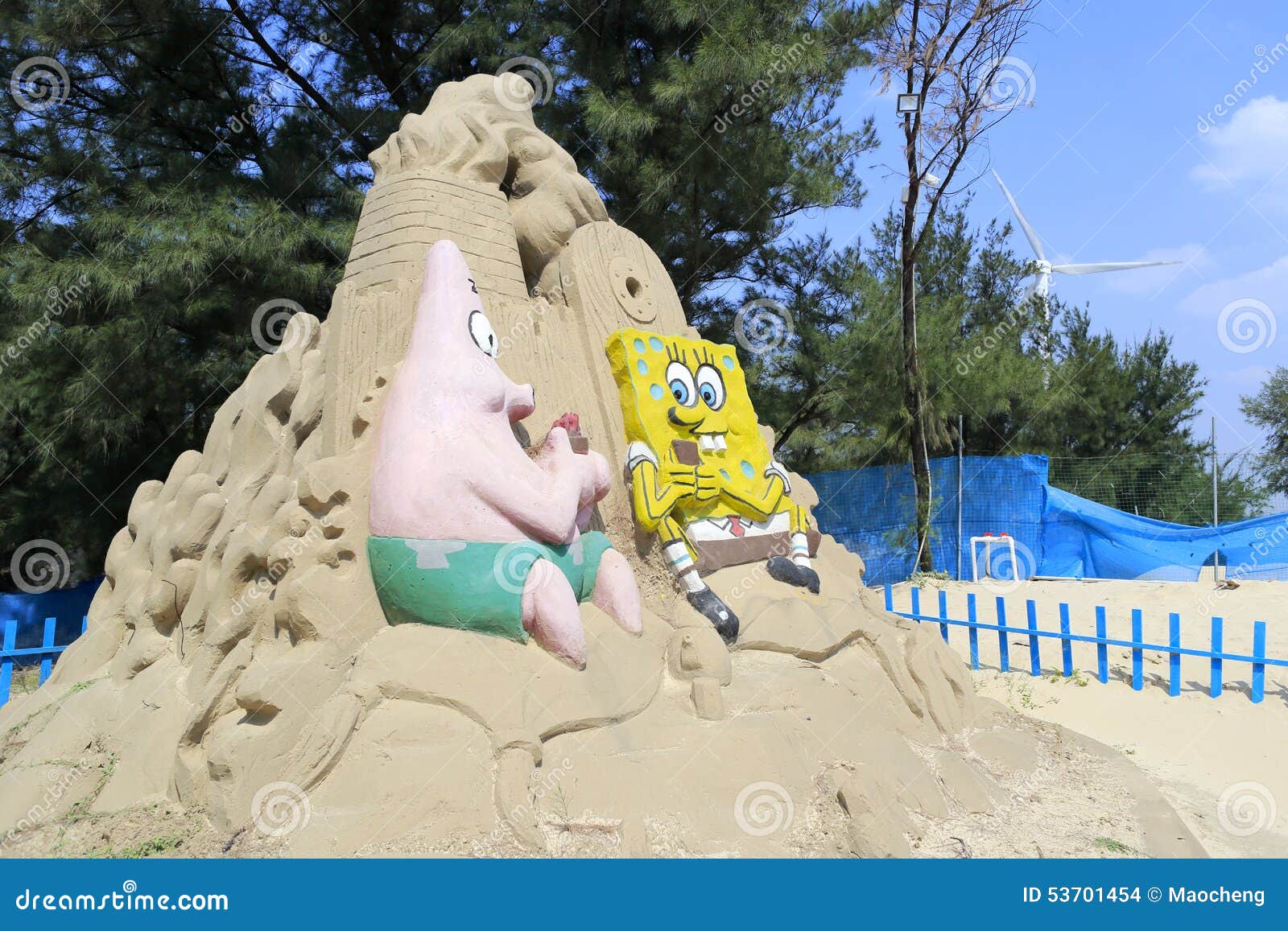 Sand Sculpture of Spongebob ( Sponge Baby ) Editorial Stock Image ...
