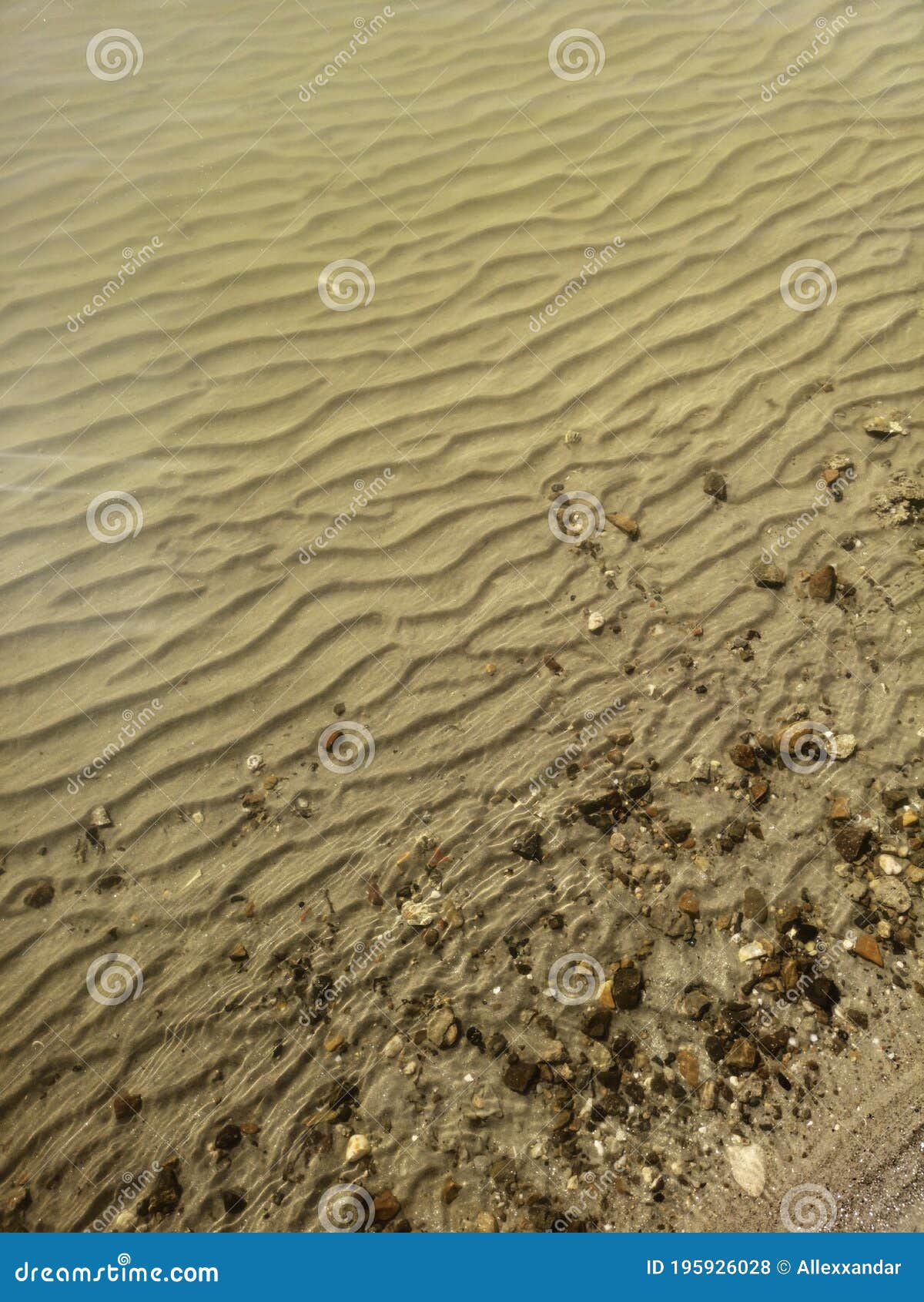 Sand Shallow Water,Â waves Pattern on Sand Under the Water Stock Photo ...