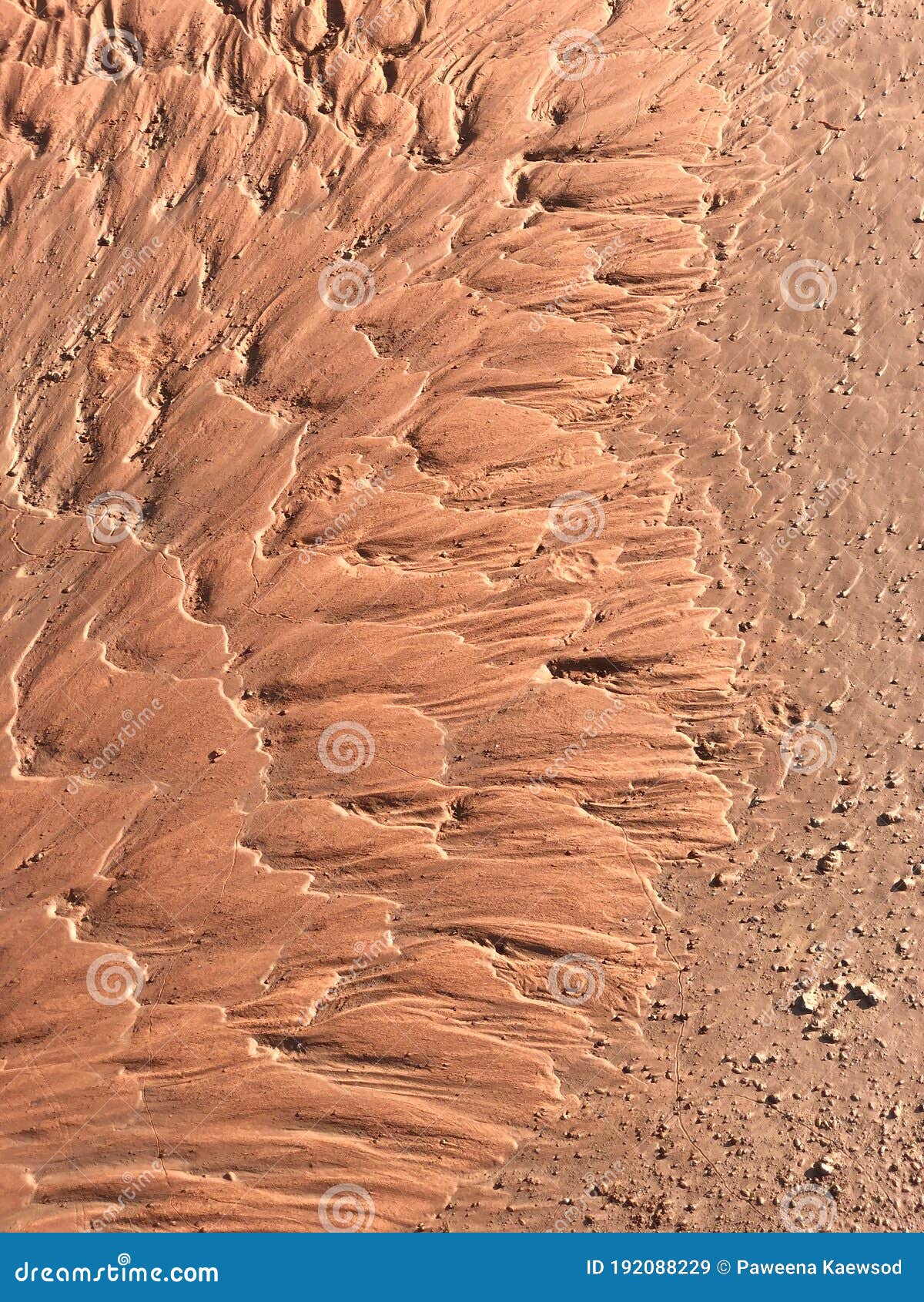 Sand flowing after rain stock image. Image of waves - 192088229