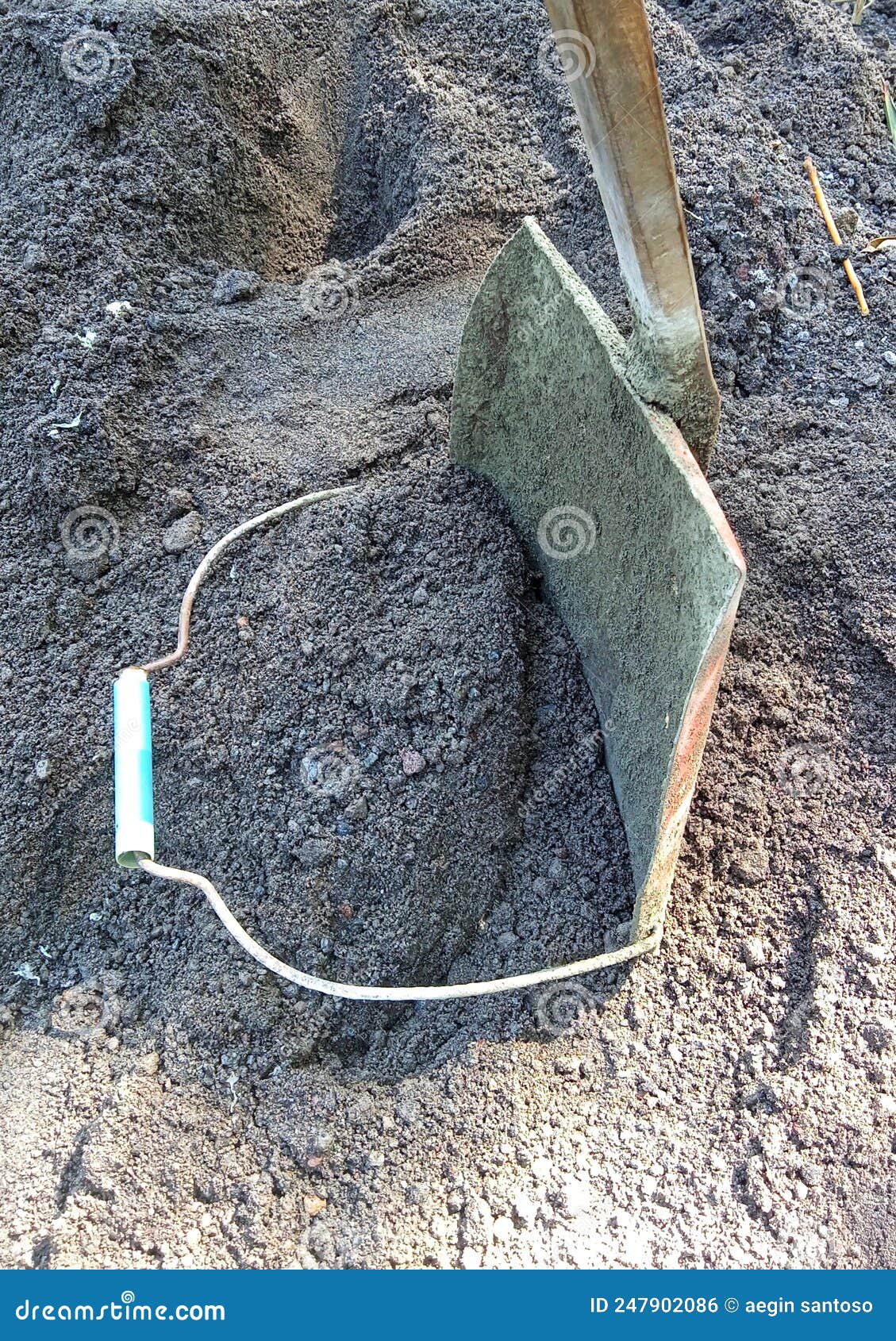 Sand Shovels are Usually Used To Carry Sand Material Stock Photo ...