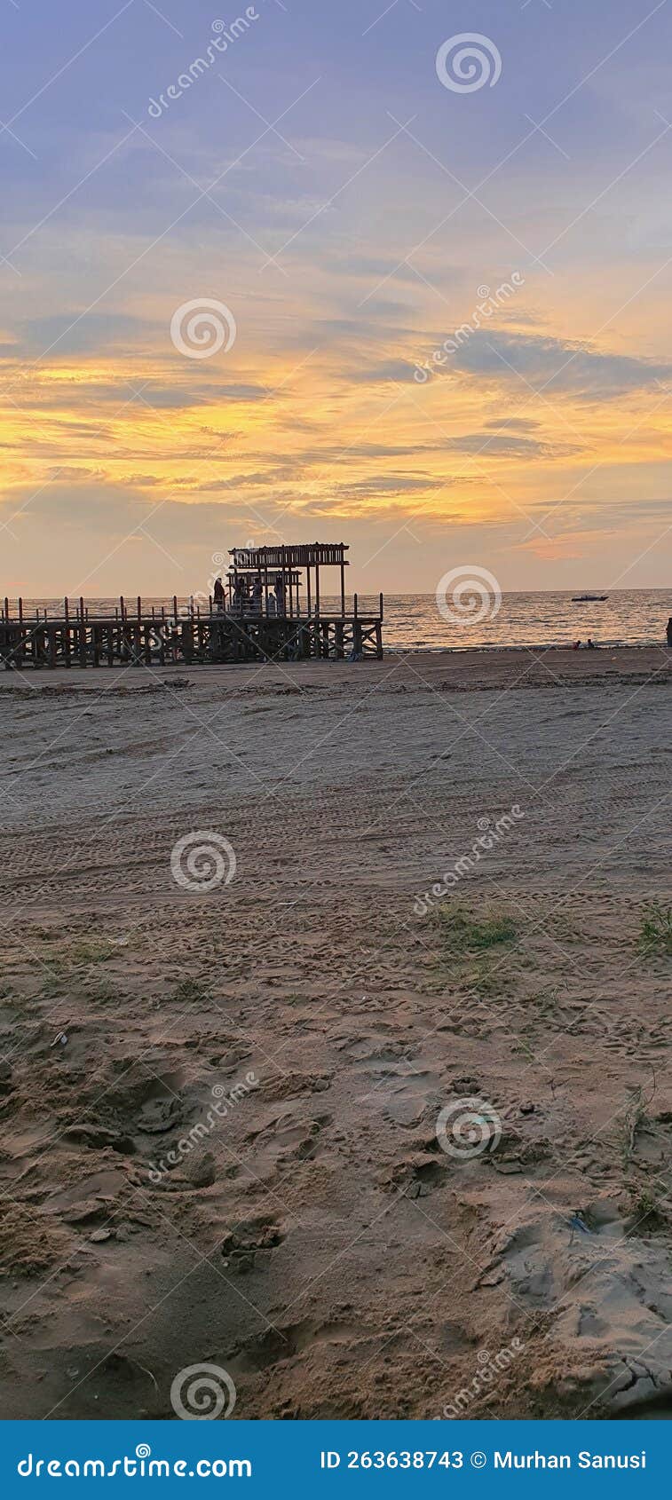 Sand and Sky on the beach stock image. Image of sunny - 263638743