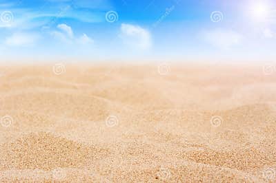 Sand and Sky with Clouds and Sun Stock Photo - Image of brown, nature ...