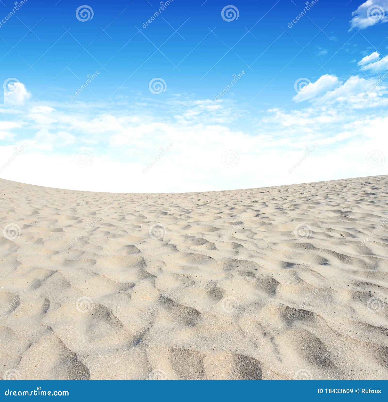 Sand and Sky with Clouds and Sun Background Stock Image - Image of ...