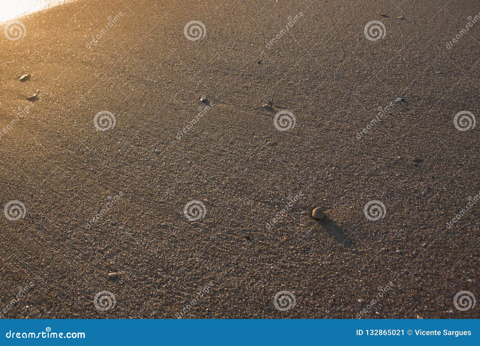 Sand and Some Pebbles with Bright Stock Image - Image of ocean, scene ...