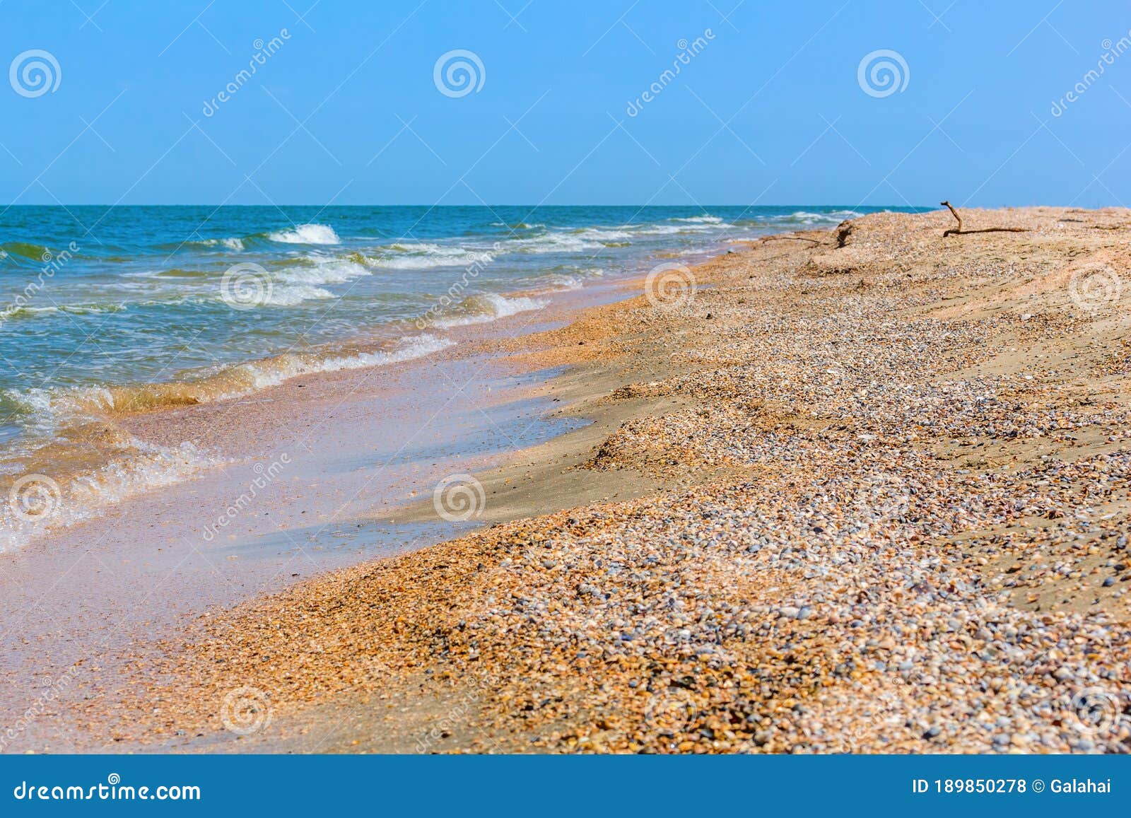 Sand Spit on the Sea on a Summer Day Stock Photo - Image of horizontal ...