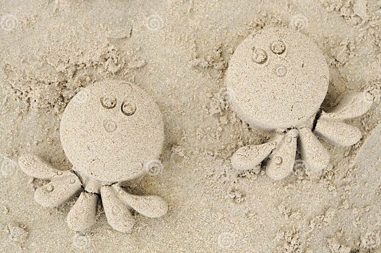 Sand squid stock image. Image of baby, travel, beach - 25050333