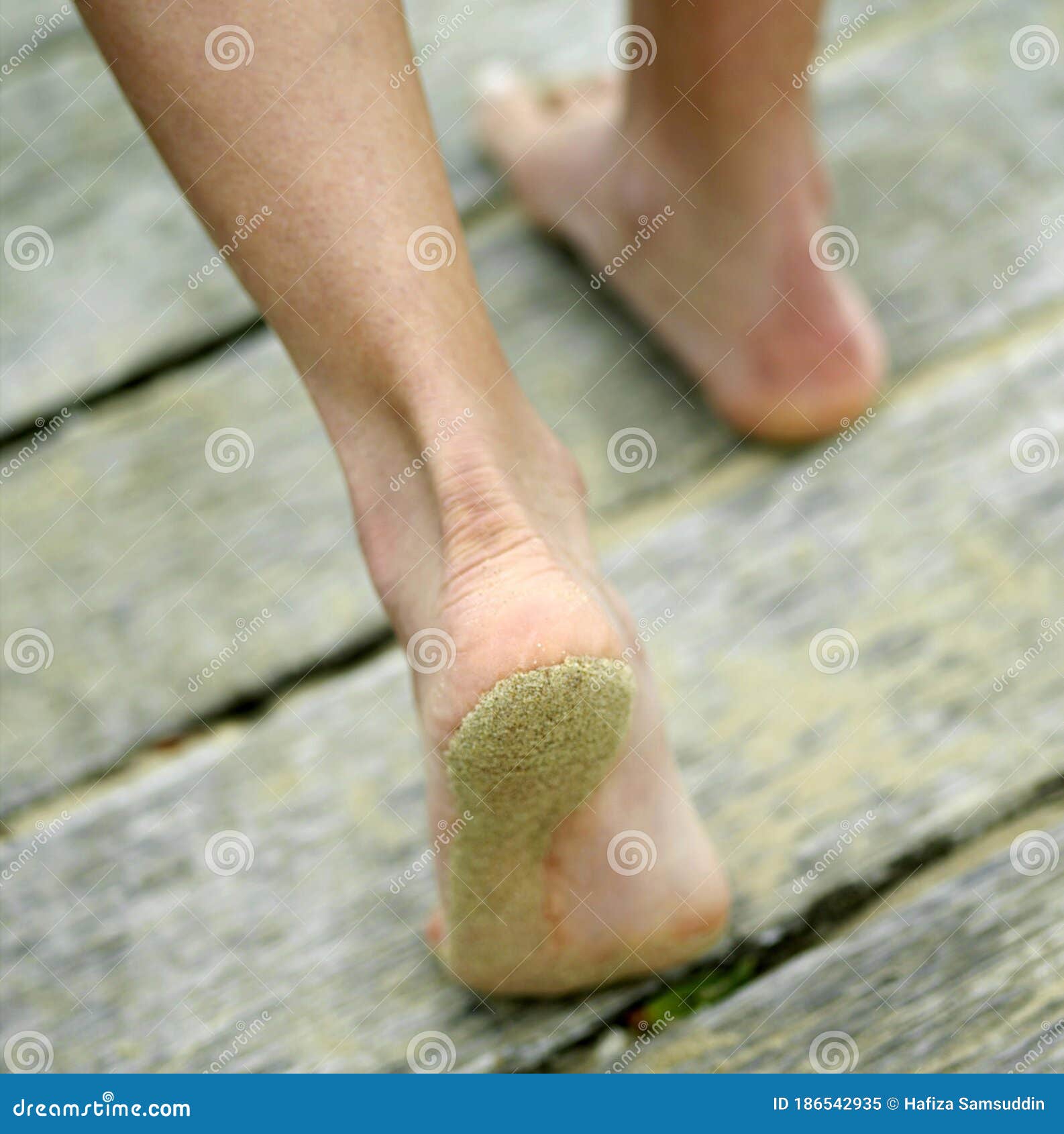 Sand Sticking on the Foot. Conceptual Image Stock Image - Image of ...