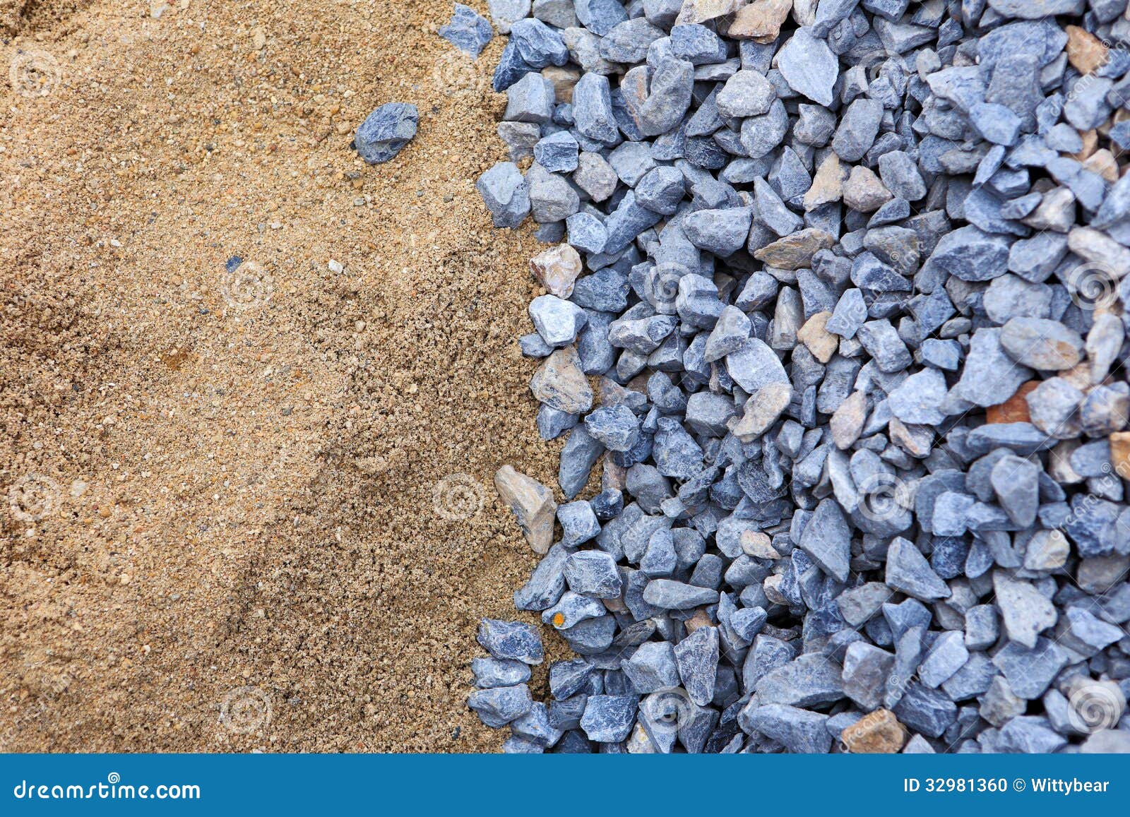 Sand and Stone for Construction Work Stock Photo - Image of quarry ...