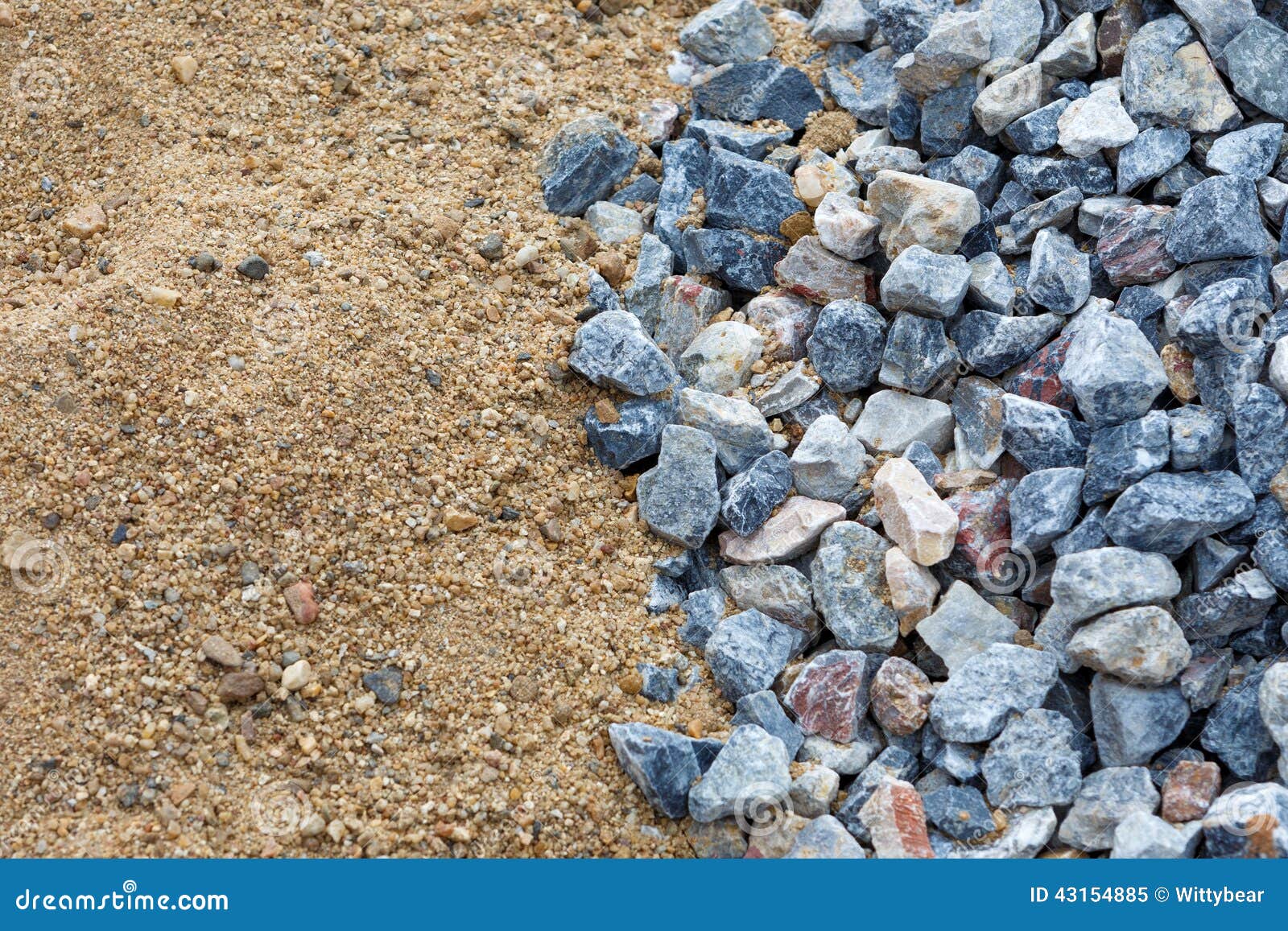 Sand and Stone for Construction Work Stock Image - Image of material ...