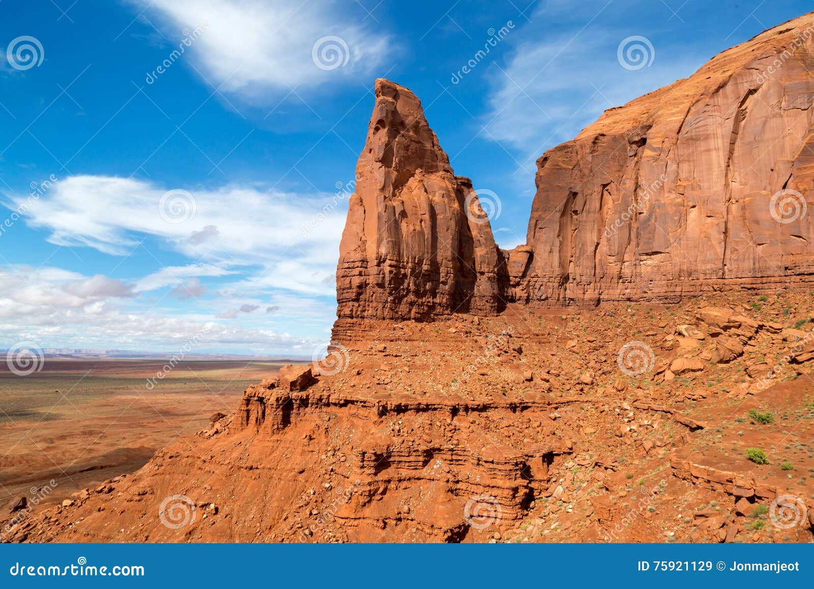 Sand Stone Monuments in Arizona Stock Image - Image of scenic, pole ...
