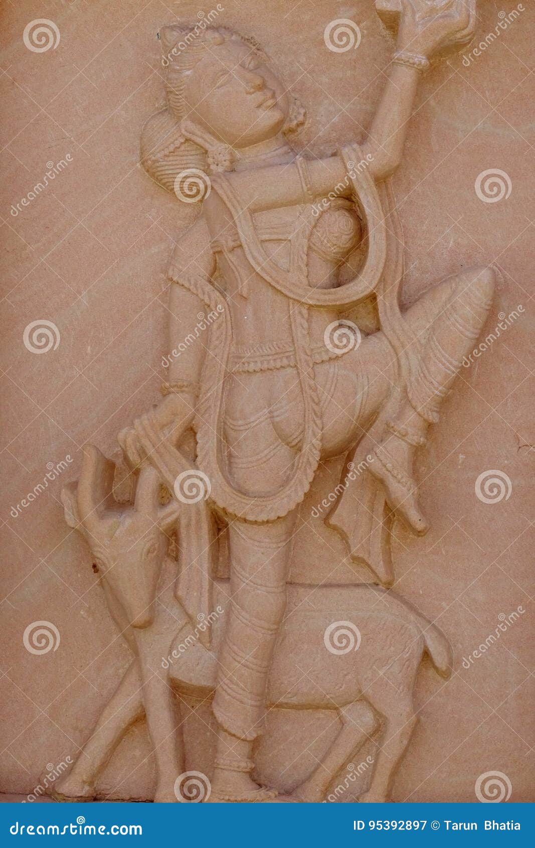 Sand Stone Sculpture of Dancer. Stock Image - Image of sculpture ...
