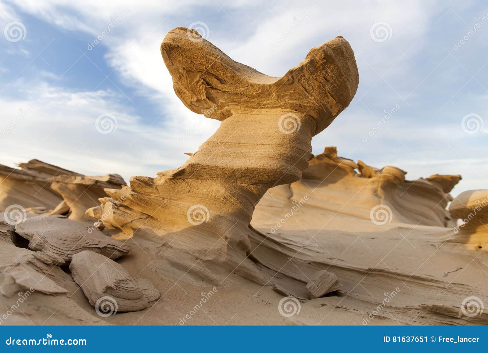 Sand stones in the desert stock image. Image of cloudscape - 81637651