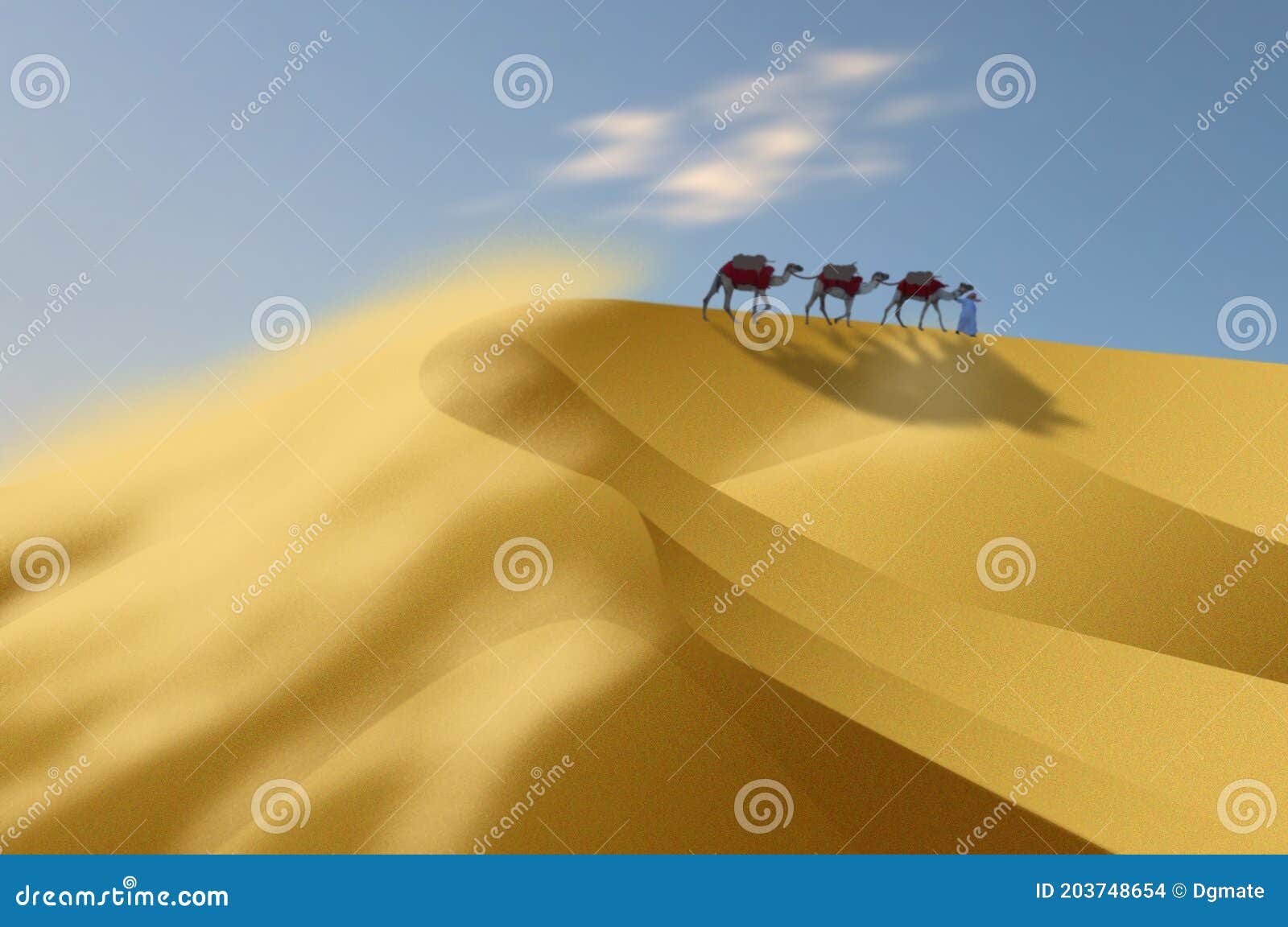 Sand Storm, Lights and Shadows Stock Illustration - Illustration of ...