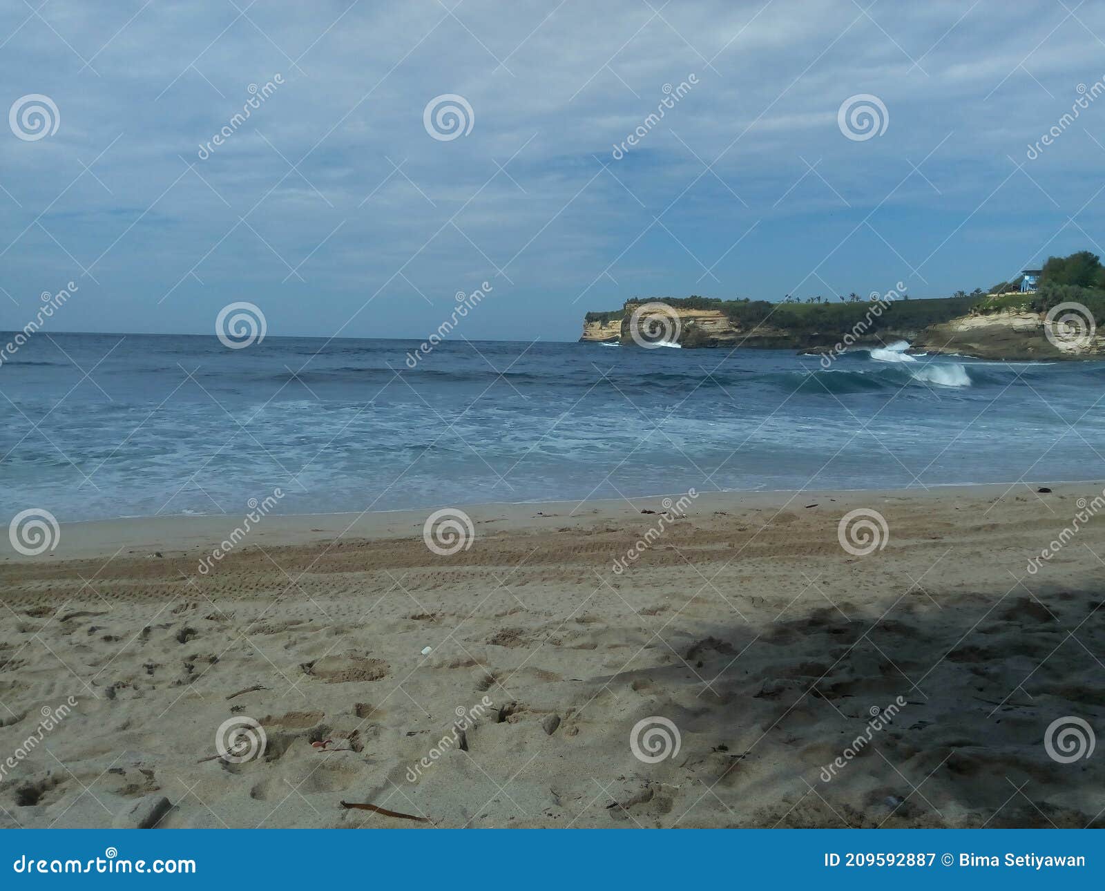Sand Stretching Along the Beach Stock Image - Image of terrain, rock ...