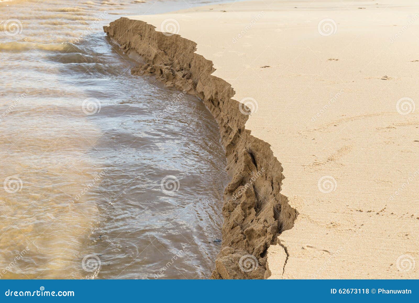 Sand Structure while Scouring by Water Stock Photo - Image of danger ...