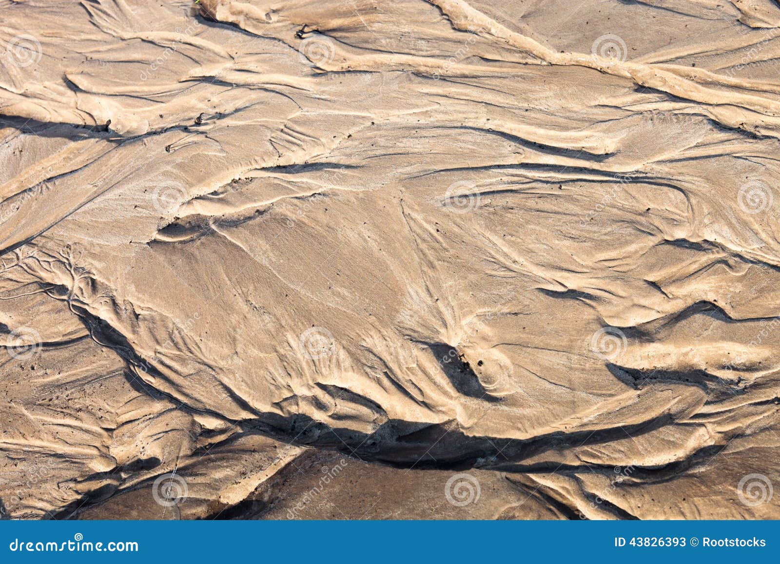 Sand Surface with the Relief Formed by Water Currents Stock Image ...