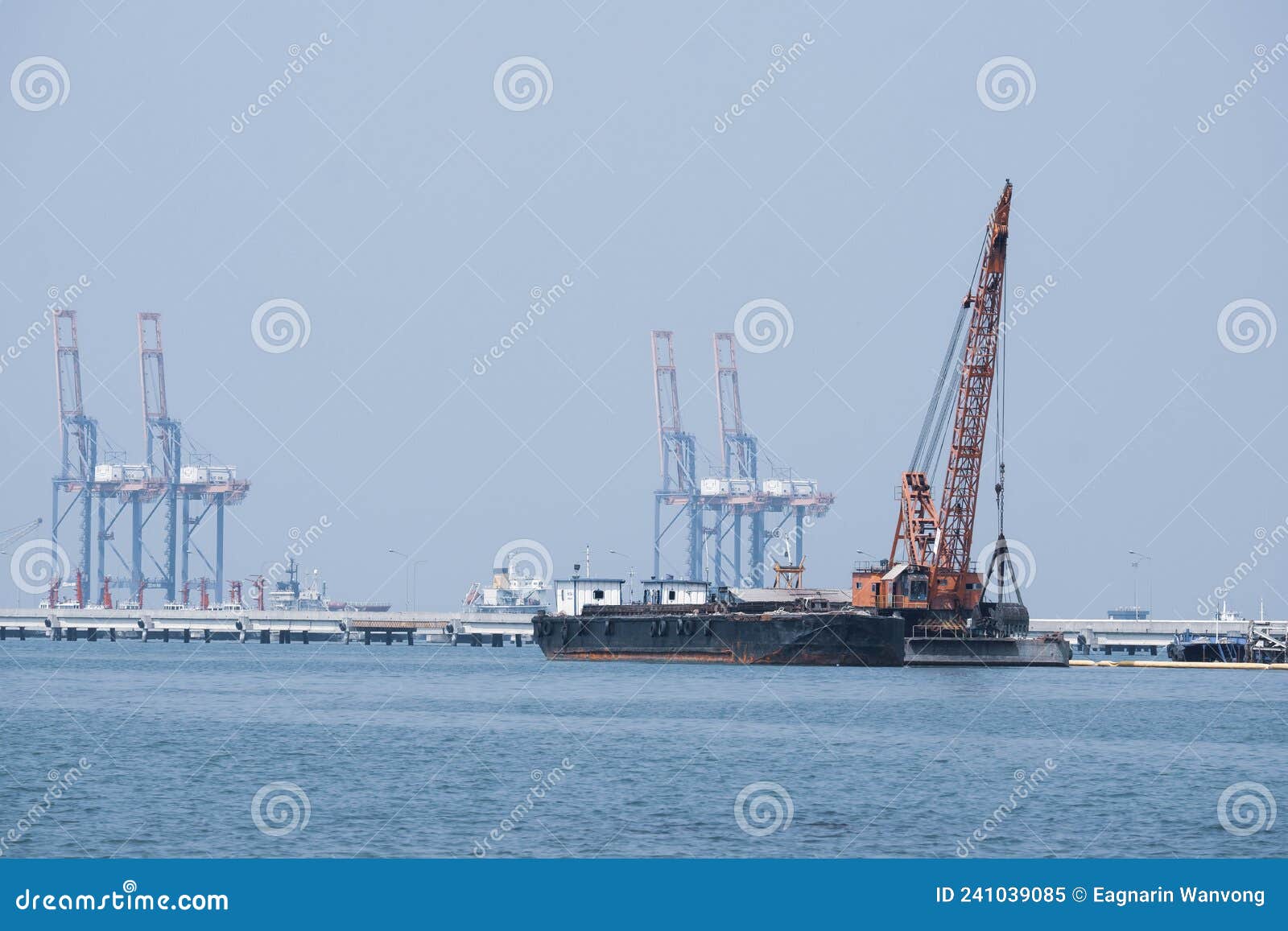 Sand Tanker at the Sand Loading Station with Loader Stock Image - Image ...