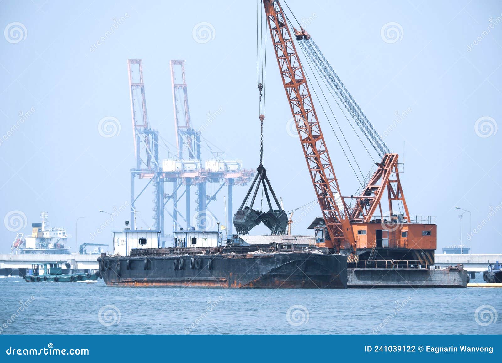 Sand Tanker at the Sand Loading Station with Loader Stock Photo - Image ...