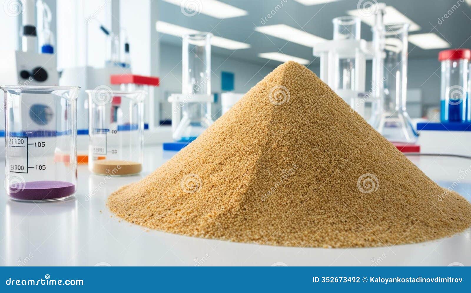 Sand Testing in a Laboratory Stock Illustration - Illustration of ...