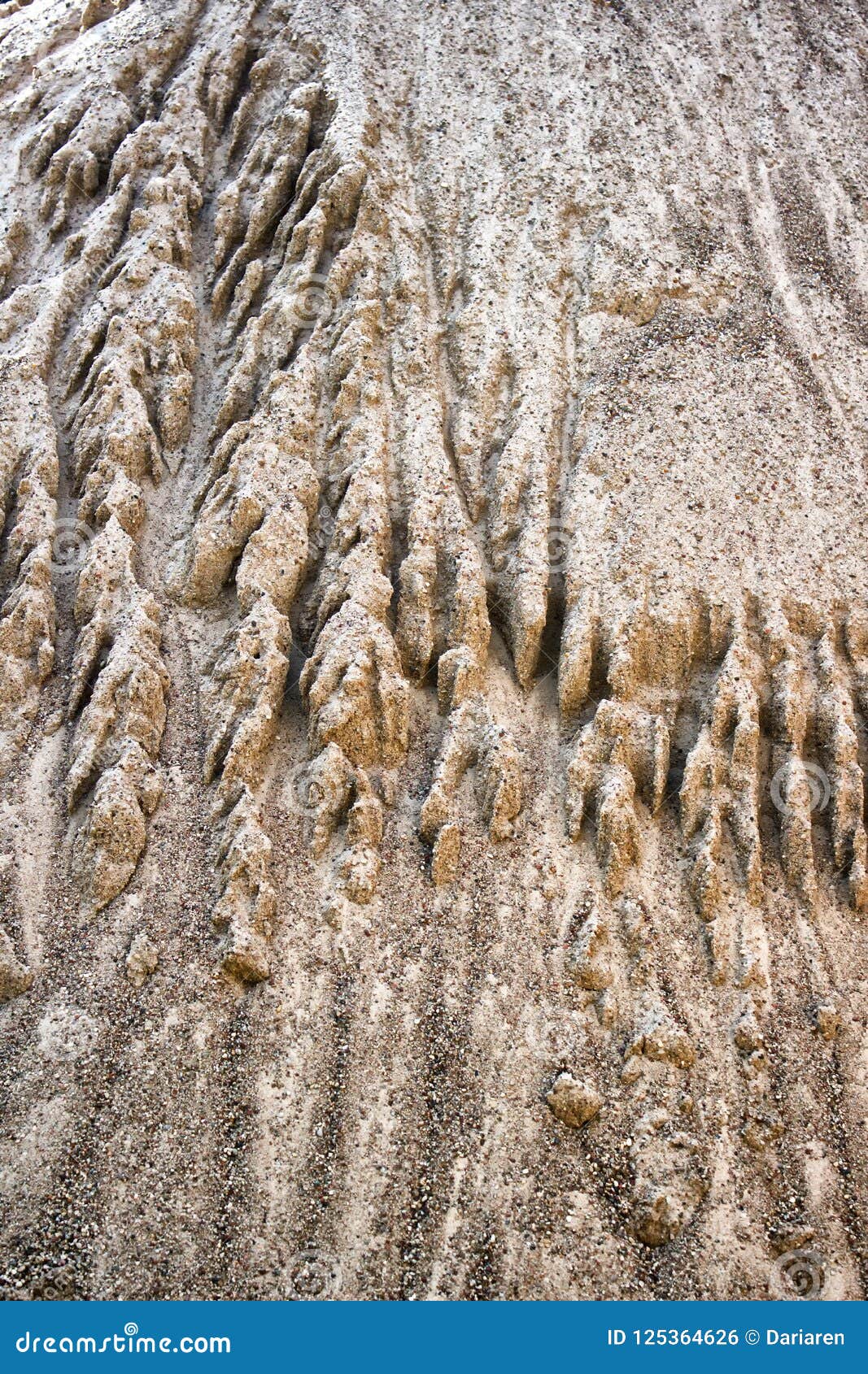 Sand Texture with Grooves from Water. Stock Photo - Image of abstract ...
