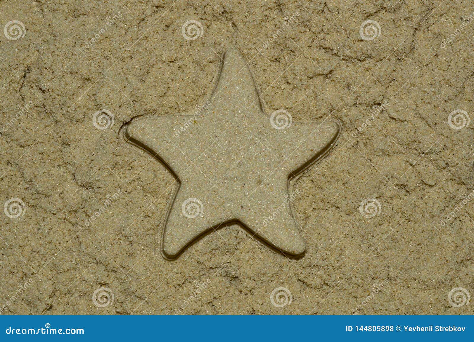 Sand Texture with a Star Made of Sand Stock Photo - Image of relax ...