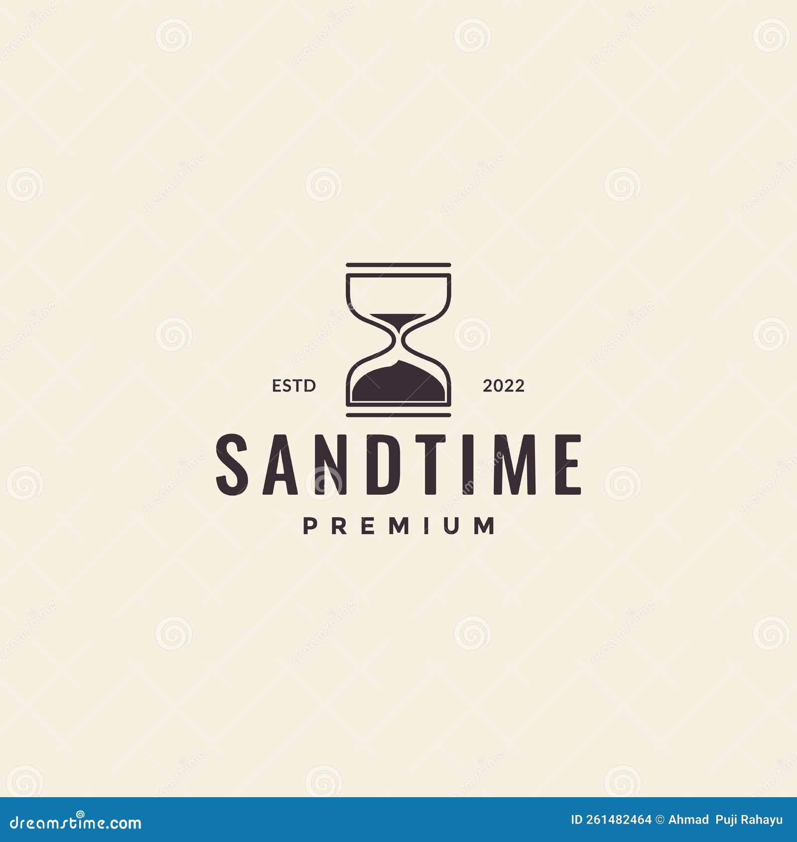 Sand Time Minimal Hipster Logo Design Vector Stock Vector ...