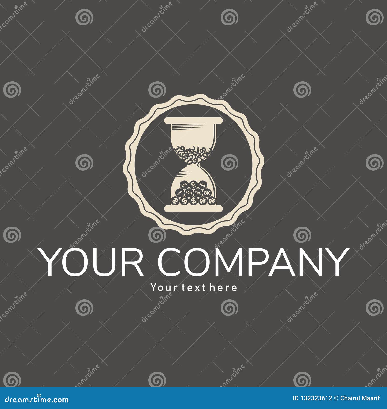 Sand Time Simple Logo Design Stock Vector - Illustration of vector ...